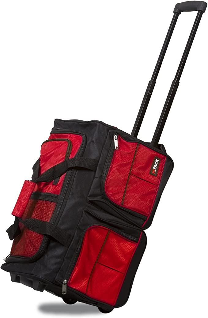 HiPack Rolling Duffel Bag 28 inch Red (TRD Red) – Backpack LA