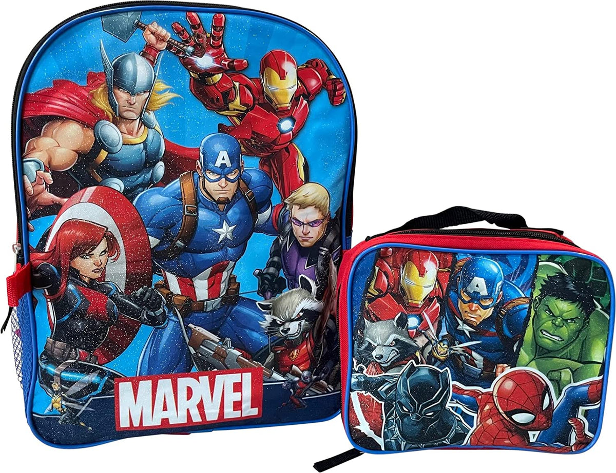 Marvel Avengers Large Backpack and Lunch Bag Set – Backpack LA